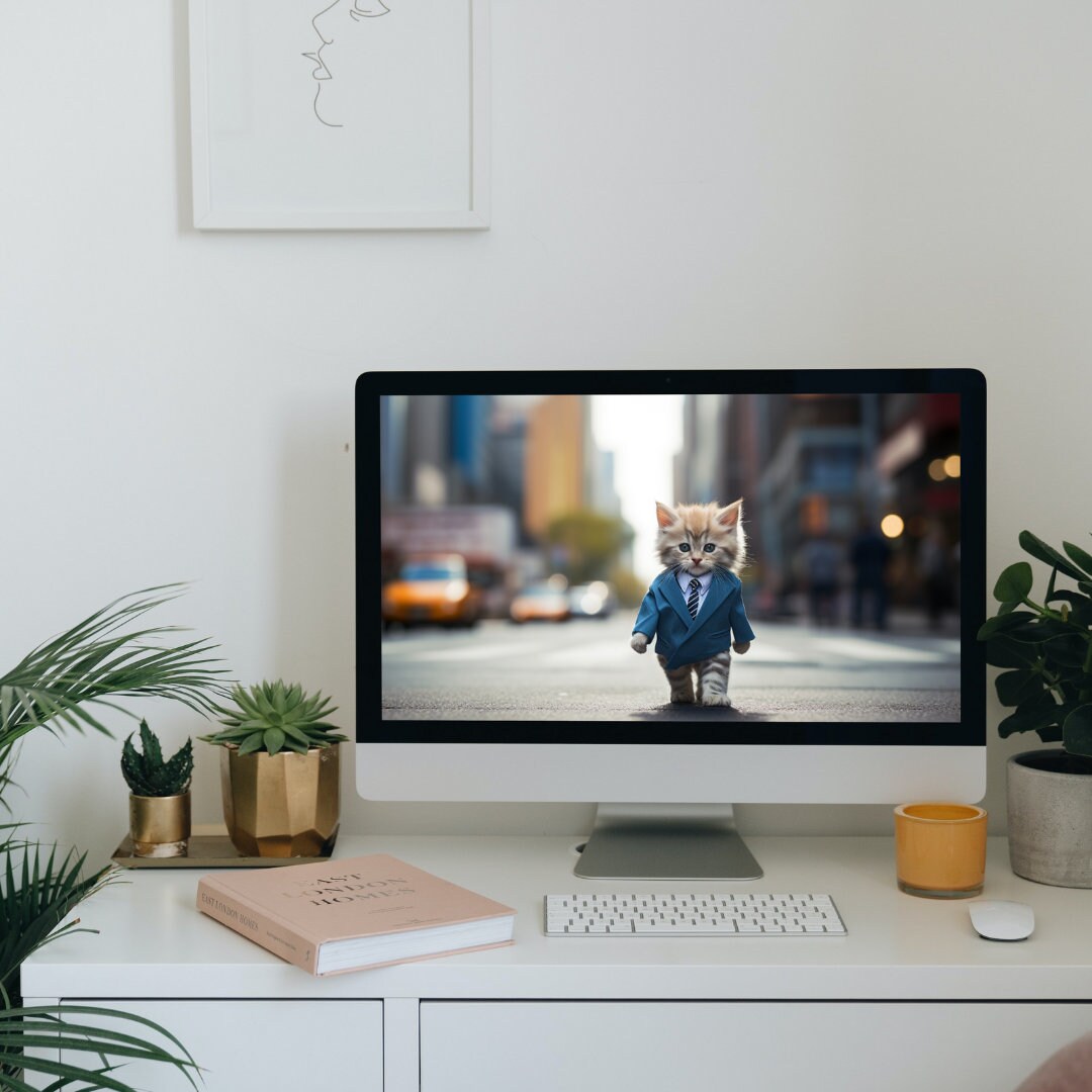 Smart Cats Wallpaper Pack, Featuring 6 Different Desktop & Mobile ...