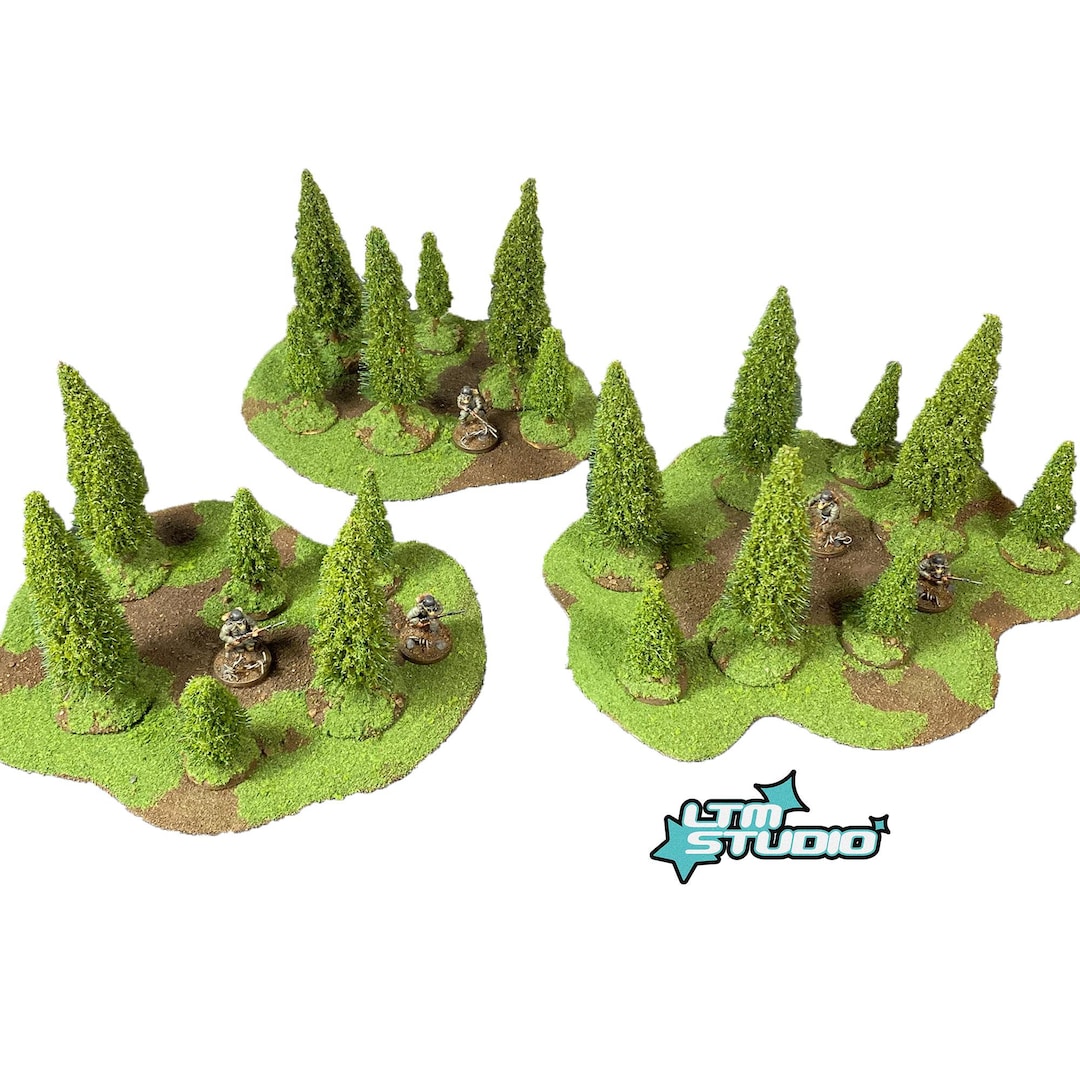 Wargaming Terrain - Pine Forest Set - Painted Ready to Play Terrains ...