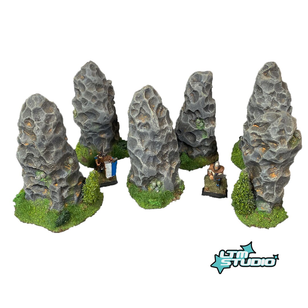 Wargaming Terrain - Rocks Set - Painted Ready to Play Terrains for ...
