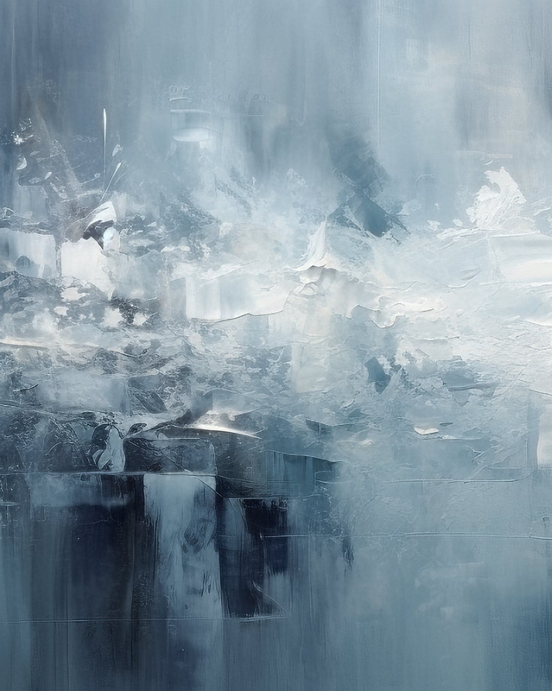 Abstract Painting "sparkling Storm" Impressionist Art, Set of Three ...