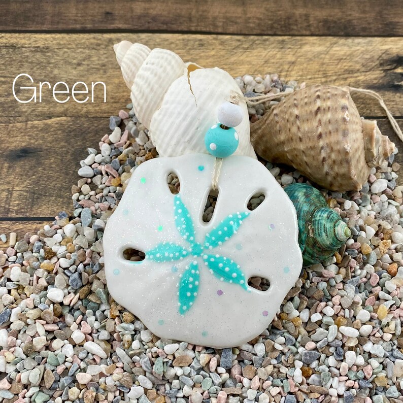 Sand Dollar Shape Ornament, Hand Painted Ornament, Beach Decor, - Etsy