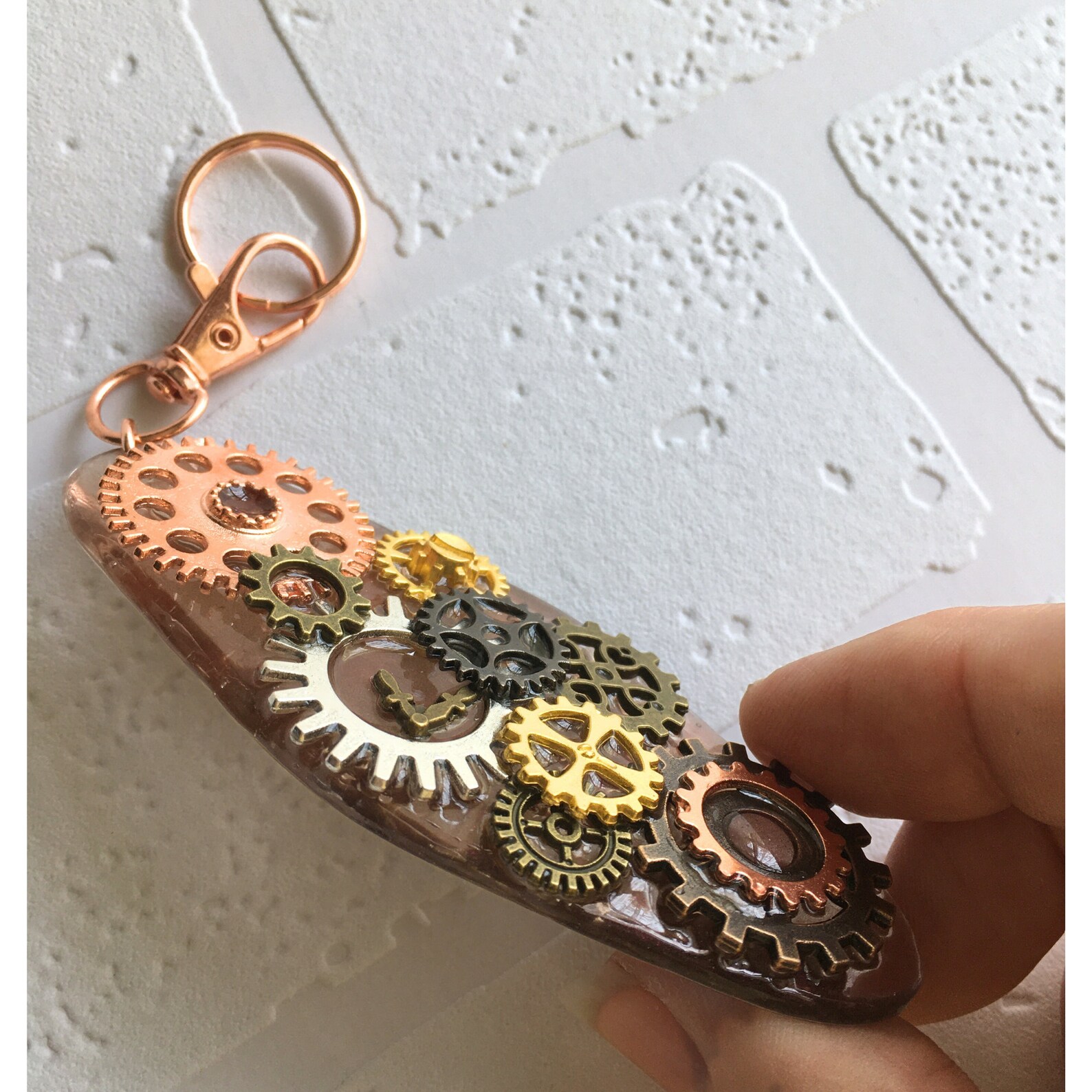 Steampunk Keychain, Gear Keychain - Etsy