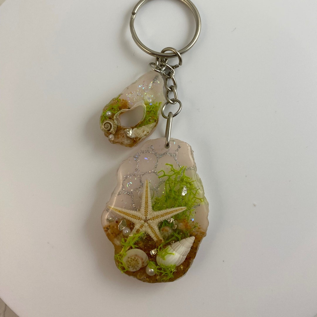 Pink Beach Theme Keychain, Bag Accessory - Etsy