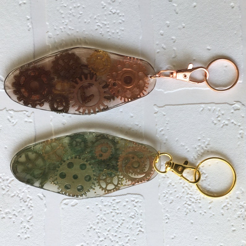 Steampunk Keychain, Gear Keychain - Etsy