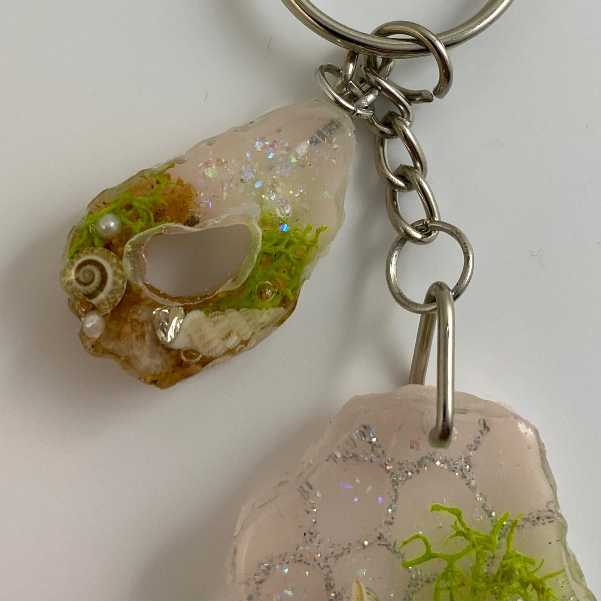 Pink Beach Theme Keychain, Bag Accessory - Etsy