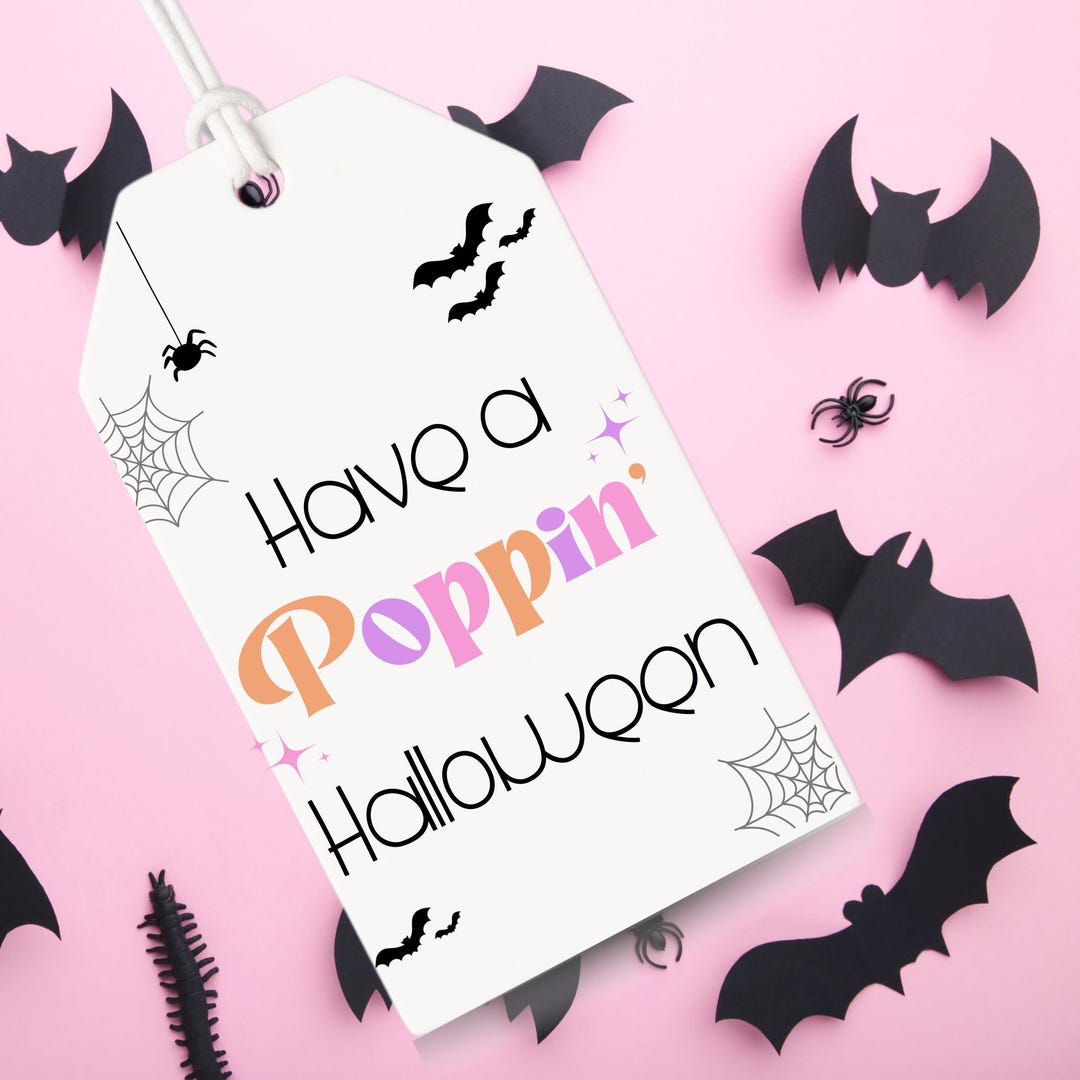 Have a Poppin' Halloween Popcorn Pop It Gift Tag PDF Printable ...