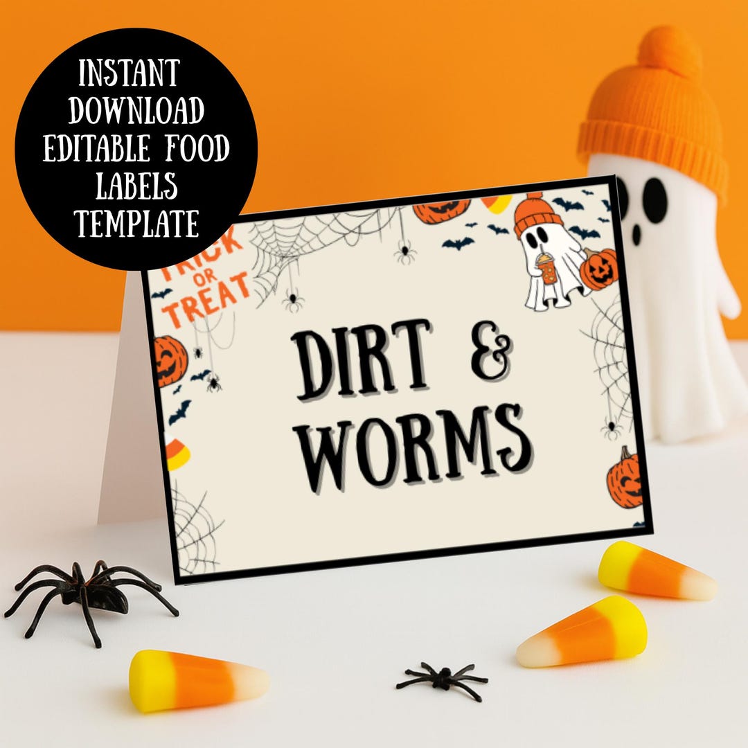 Editable Halloween Food Label, Halloween Party Table Tent Cards ...