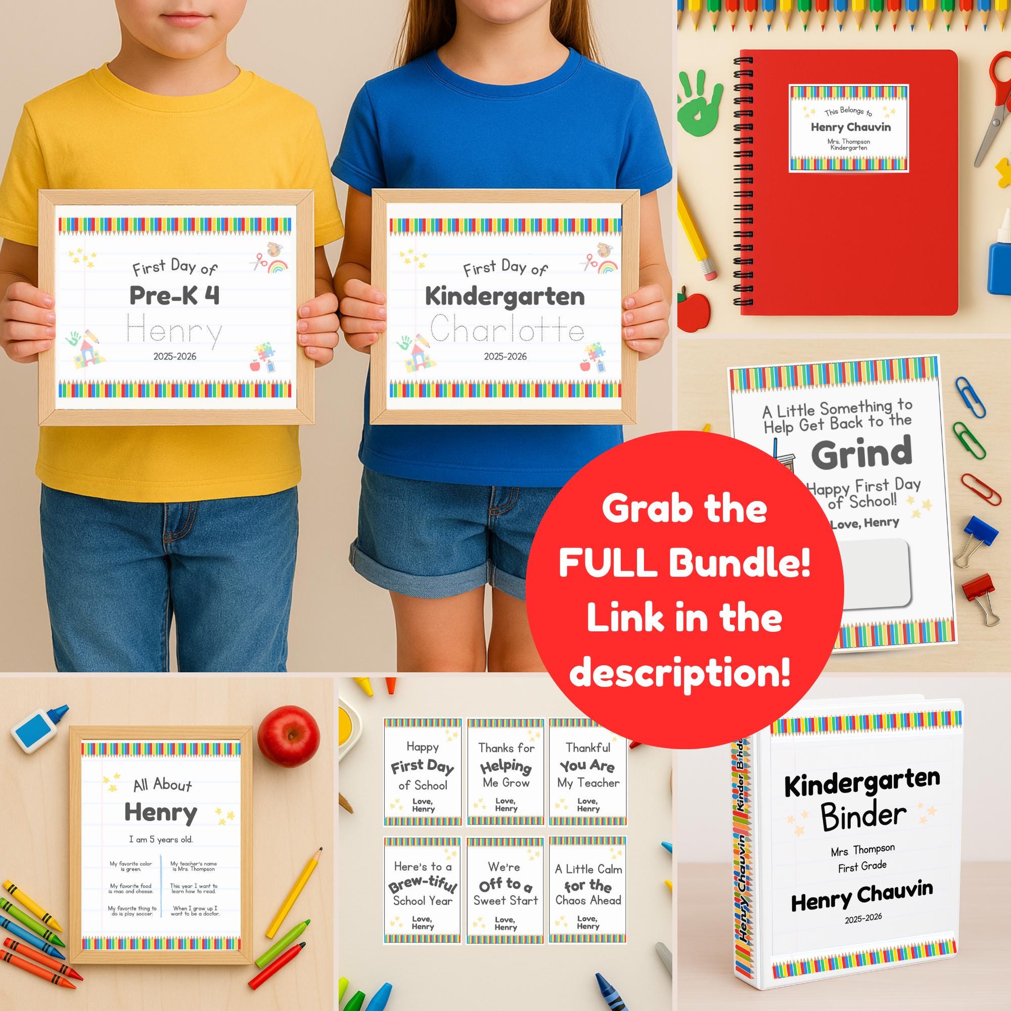 Pencil Theme Binder Cover Template: Editable School Binder Insert ...