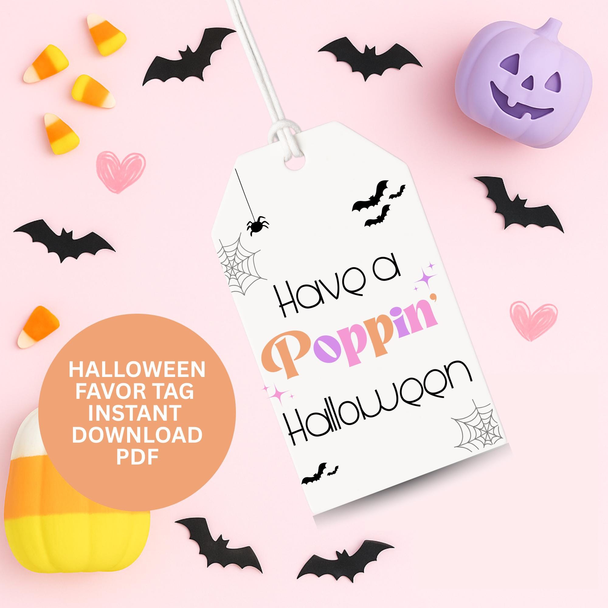 Have a Poppin' Halloween Popcorn Pop It Gift Tag PDF Printable ...
