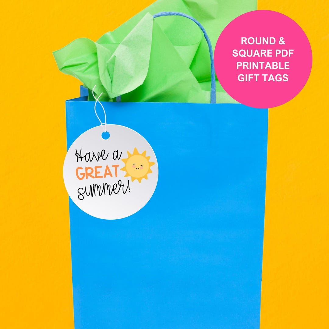 Have a Great Summer Instant Download Printable Gift Tags for Students ...