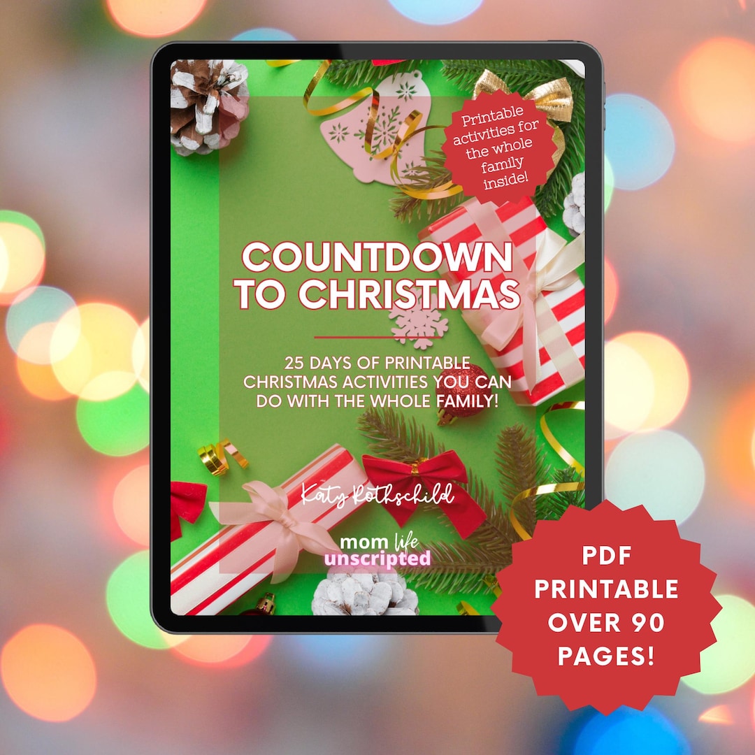 Digital Christmas Countdown Advent Calendar Printable, Holiday Sensory ...