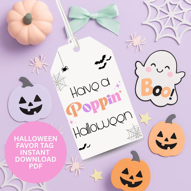 Have a Poppin' Halloween Popcorn Pop It Gift Tag PDF Printable ...