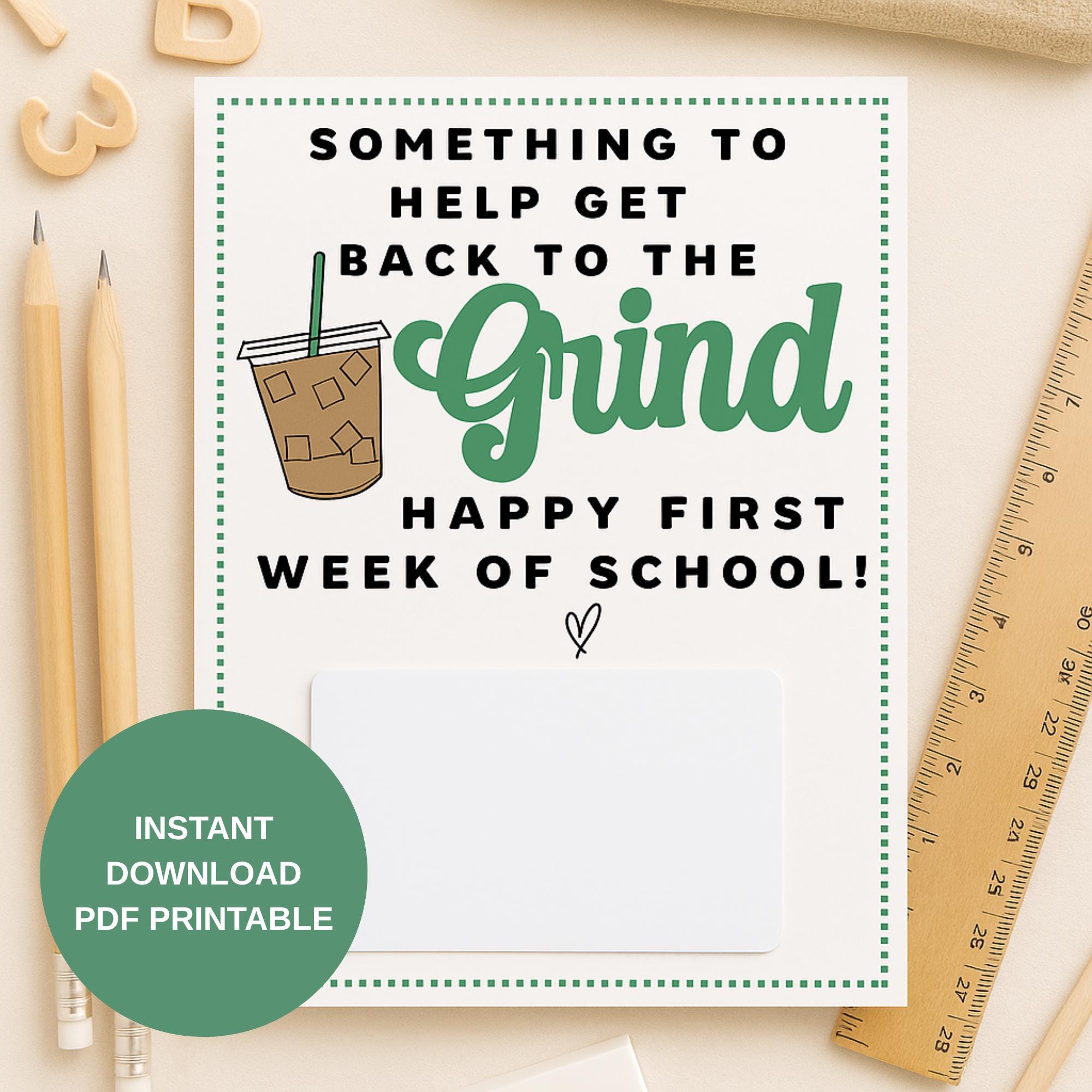 Coffee First Week of School Teacher Gift, Back to the Grind Teacher ...