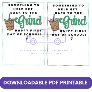 Coffee First Day of School Teacher Gift, Back to the Grind Teacher ...