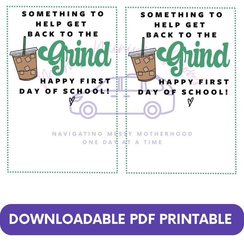 Coffee First Day of School Teacher Gift Back to the Grind - Etsy