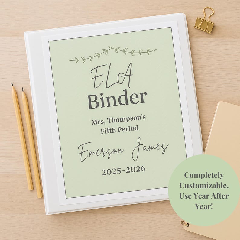Editable Binder Cover and Spine, Minimalist Neutral School Binder Label ...
