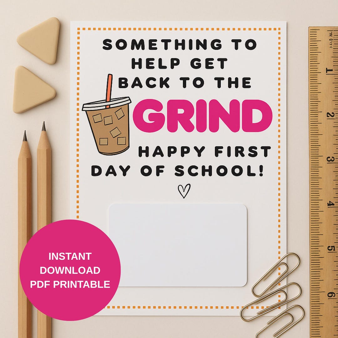 Coffee First Day of School Teacher Gift, Back to the Grind Teacher ...