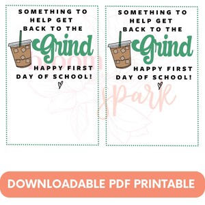 Coffee First Day of School Teacher Gift, Back to the Grind Teacher ...