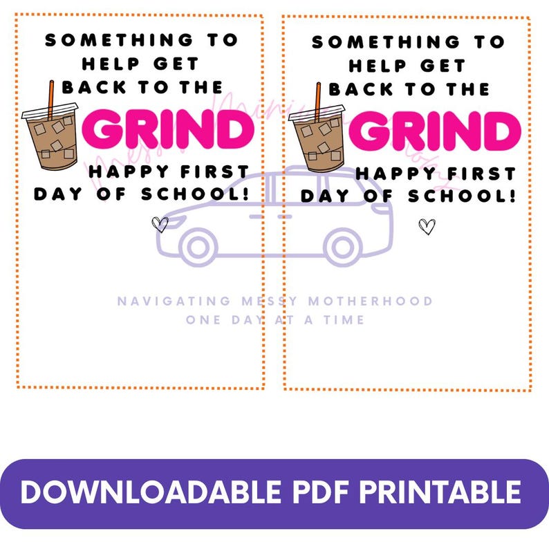 Coffee First Day of School Teacher Gift, Back to the Grind Teacher ...