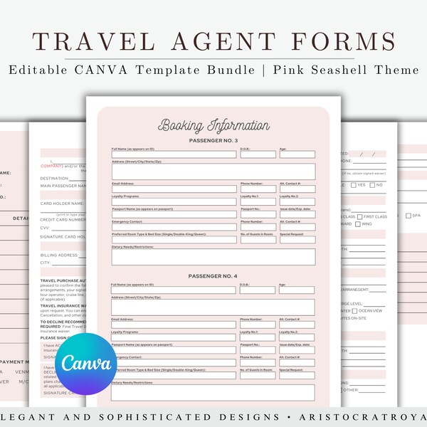 Travel Agent Form - Etsy