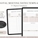 Digital Meeting Notes Template Goodnotes/ipad 5 Pages Template Bundle ...