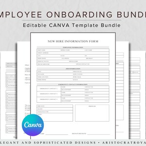 Employee Onboarding Template Bundle, New Hire Checklist Bundle, New ...