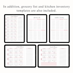 Digital Weekly Meal Planner Goodnotes/ipad Template Includes Grocery ...