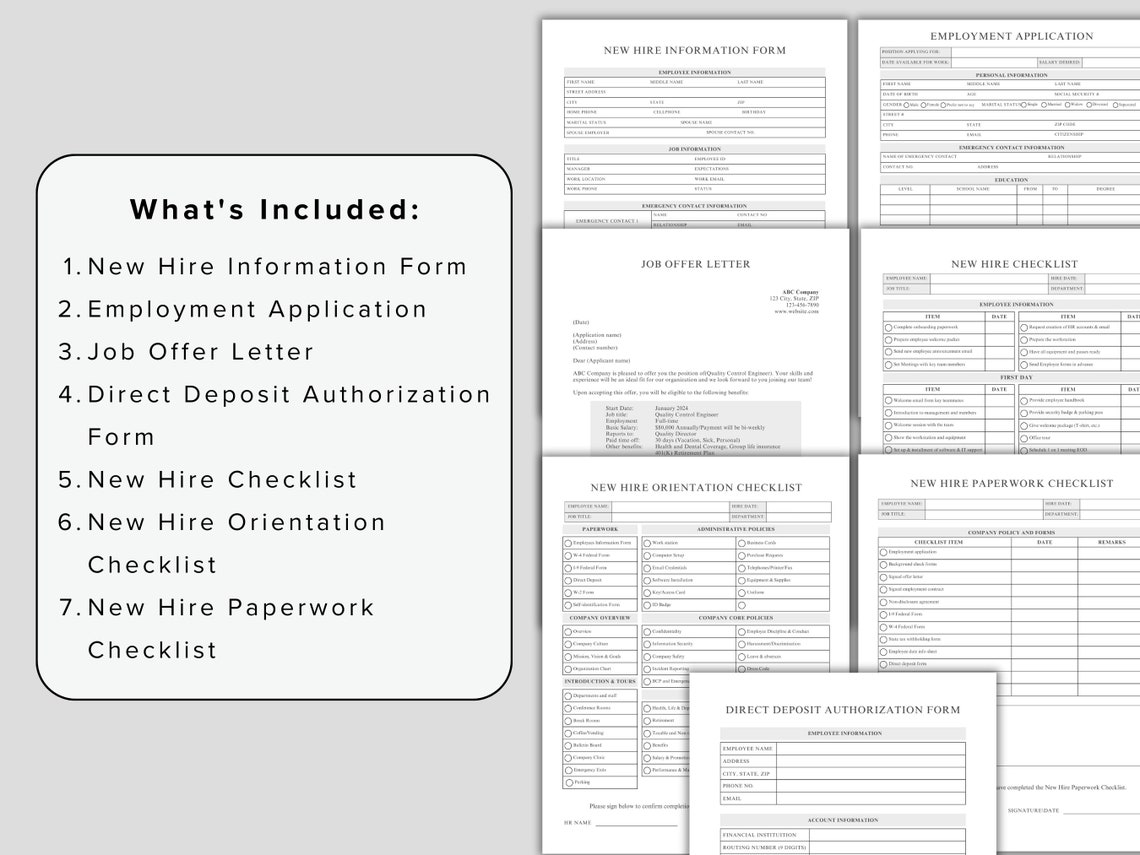 Employee Onboarding Template Bundle, New Hire Checklist Bundle, New ...