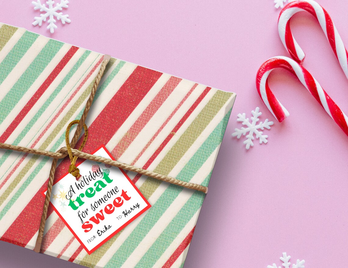 Printable Christmas Gift Tags Set of 6 | 2x3 and 2x2 Gift Tags ...