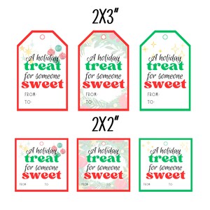 Printable Christmas Gift Tags Set of 6 | 2x3 and 2x2 Gift Tags ...