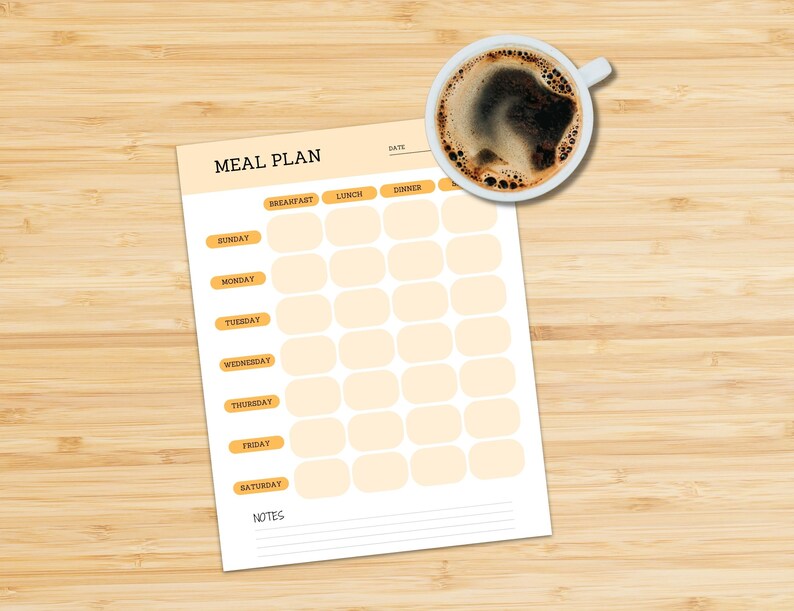 Printable Weekly Meal Planner, Grocery Shopping List, Food Inventory ...