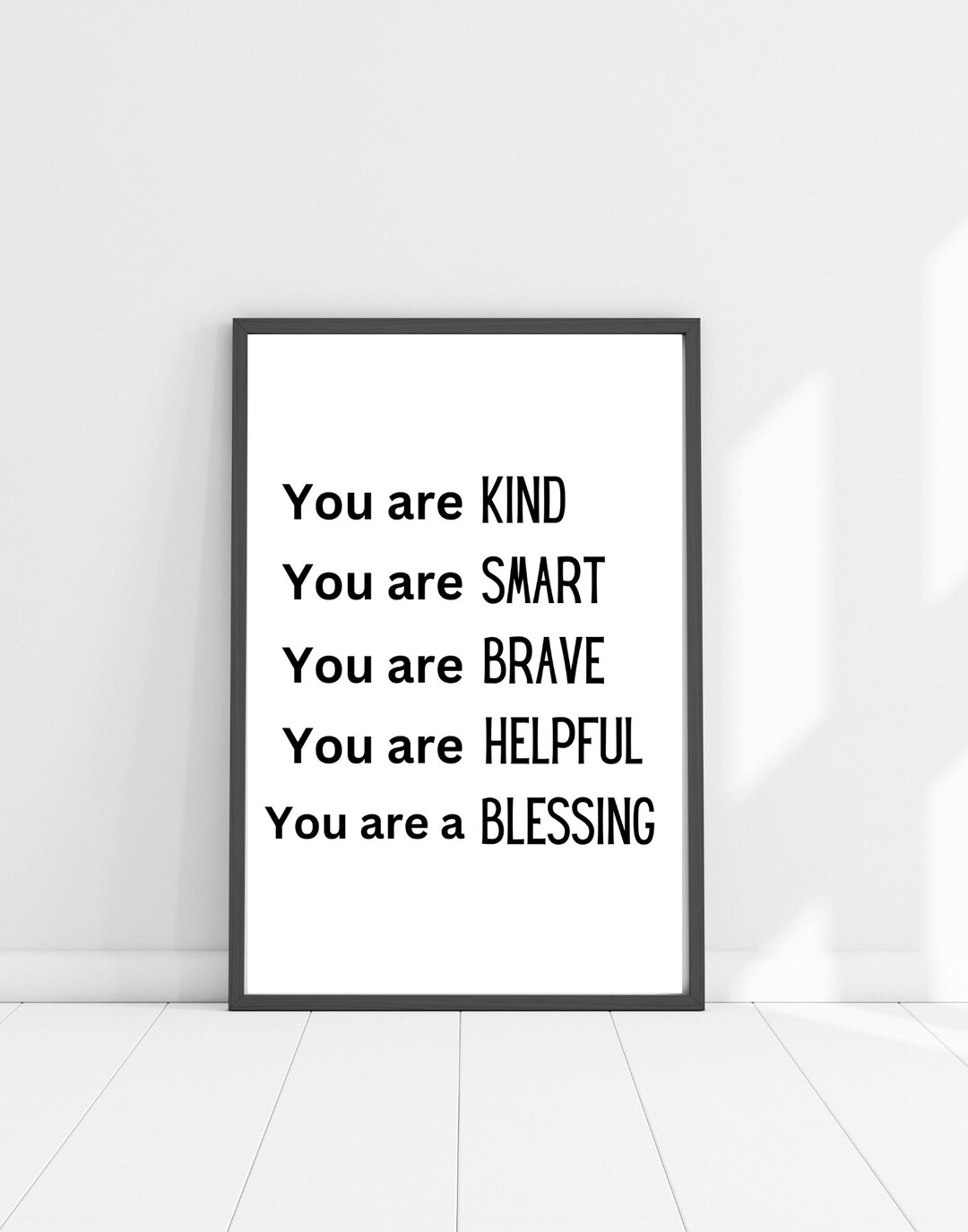 You Are KIND You Are SMART You Are a BLESSING Digital Wall - Etsy