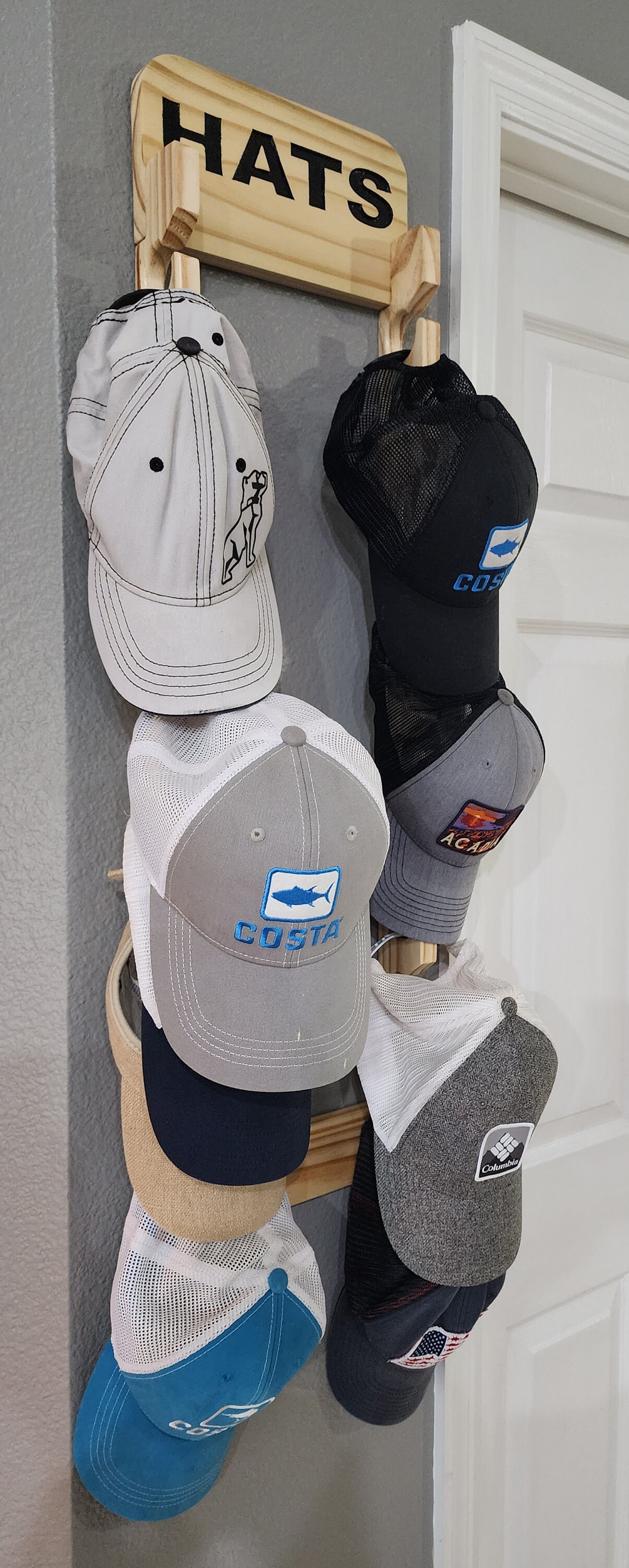 Personalized Hat/ Cap Rack, Baseball Cap Rack - Etsy