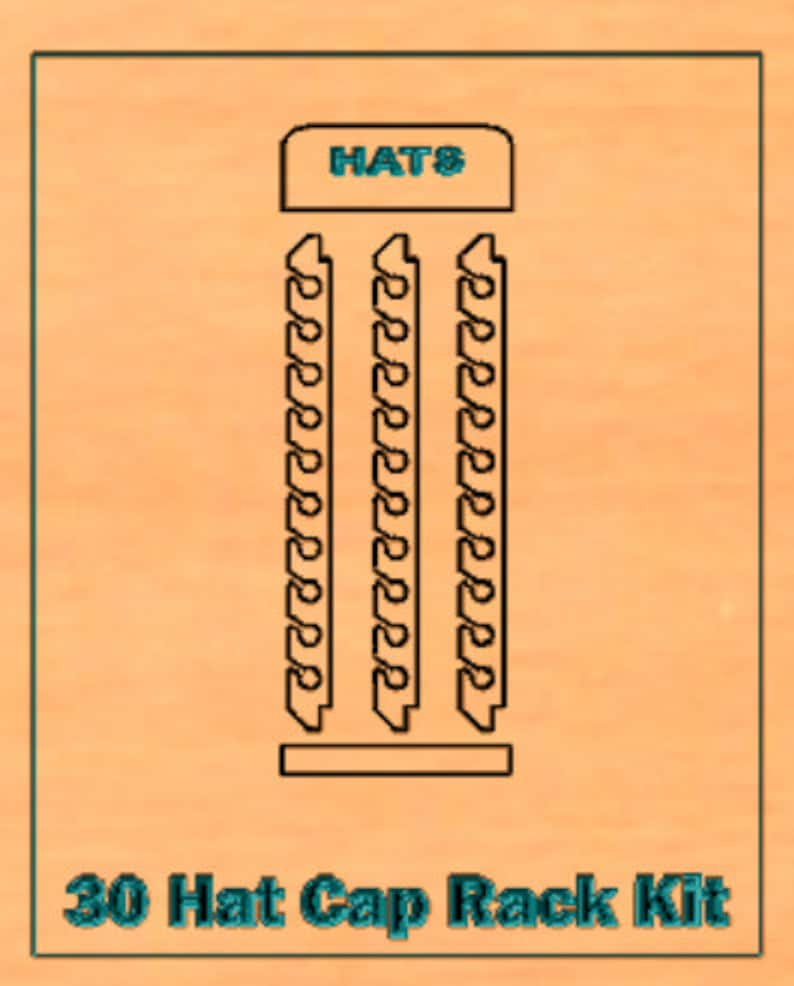 Hat / Cap Rack 20 and 30 Hat / Cap Kit Cnc Files, SVG, DXF, Files ...
