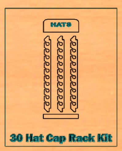 Hat / Cap Rack 20 and 30 Hat / Cap Kit Cnc Files, SVG, DXF, Files ...
