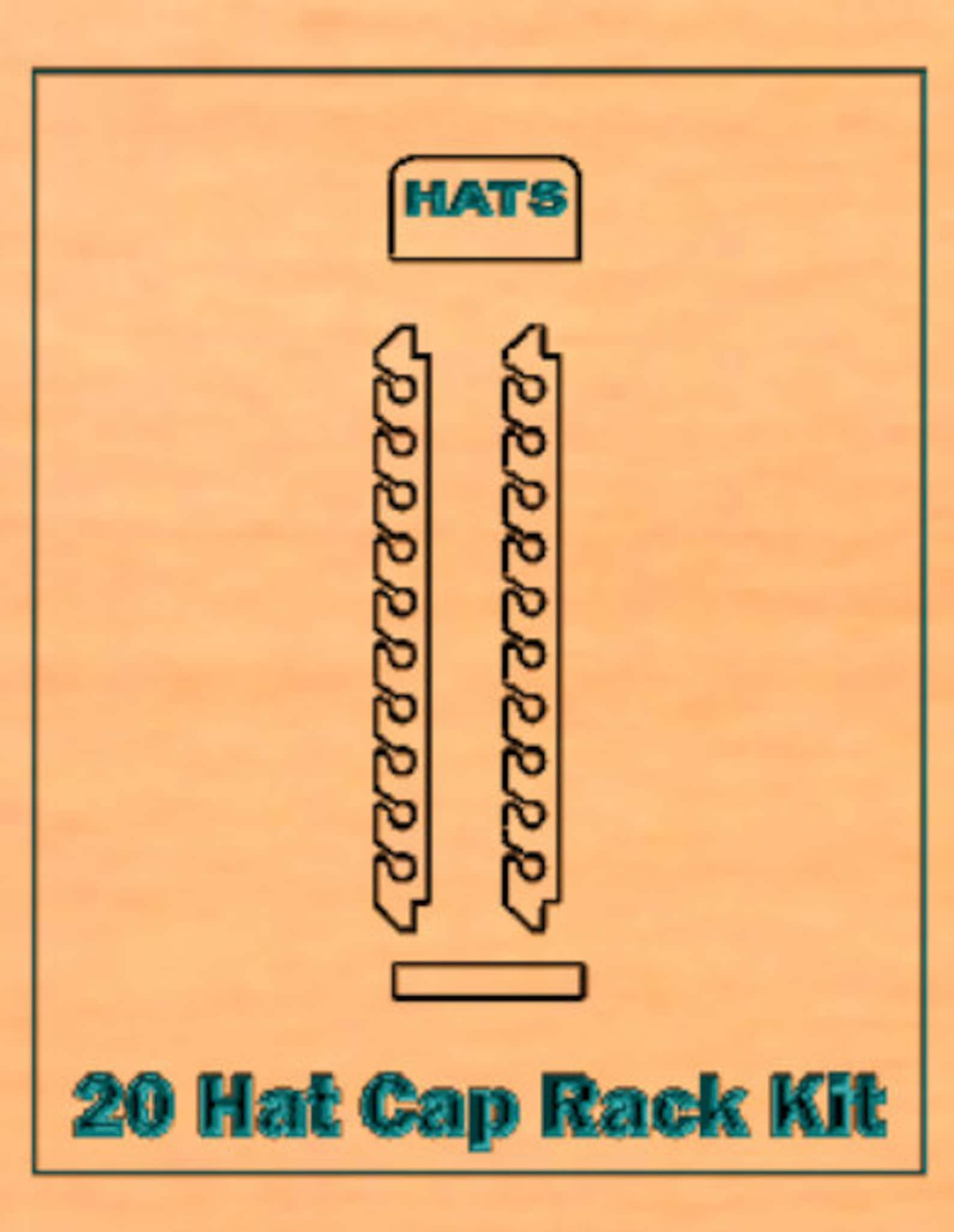 Hat / Cap Rack 20 and 30 Kit Cnc, SVG, DXF, (digital Files Only) - Etsy