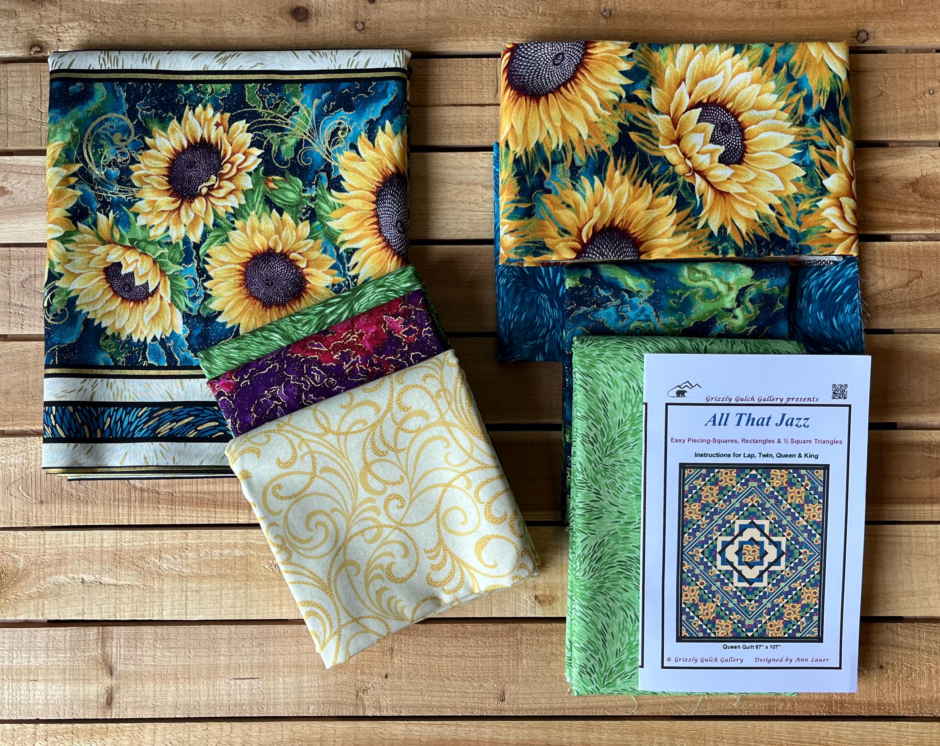All That Jazz Sunflower Quilt Kit - Etsy