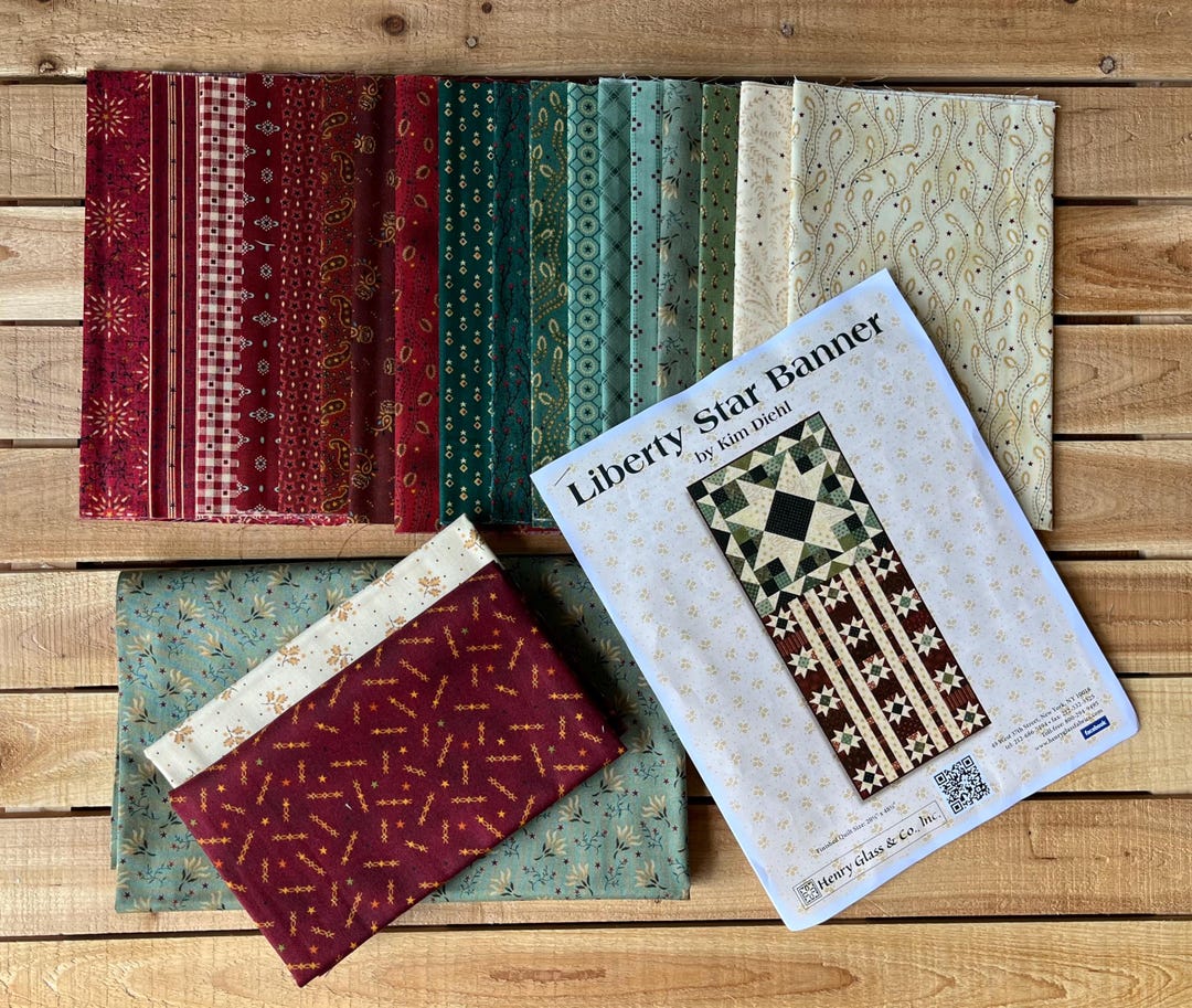 Liberty Star Banner Quilt Kit by Kim Diehl for Henry Glass Fabrics - Etsy