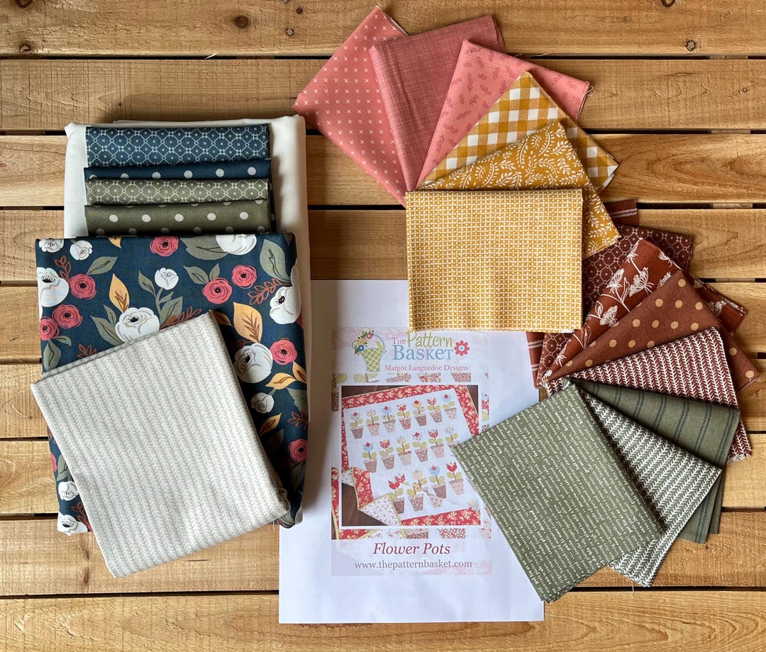 Flower Pots Quilt Kit With Flower Pot Fabric by Lella Boutique for Moda ...