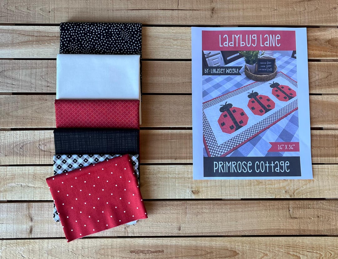 Ladybug Lane Table Runner Quilt Kit by Lindsey Weighty for Primrose ...