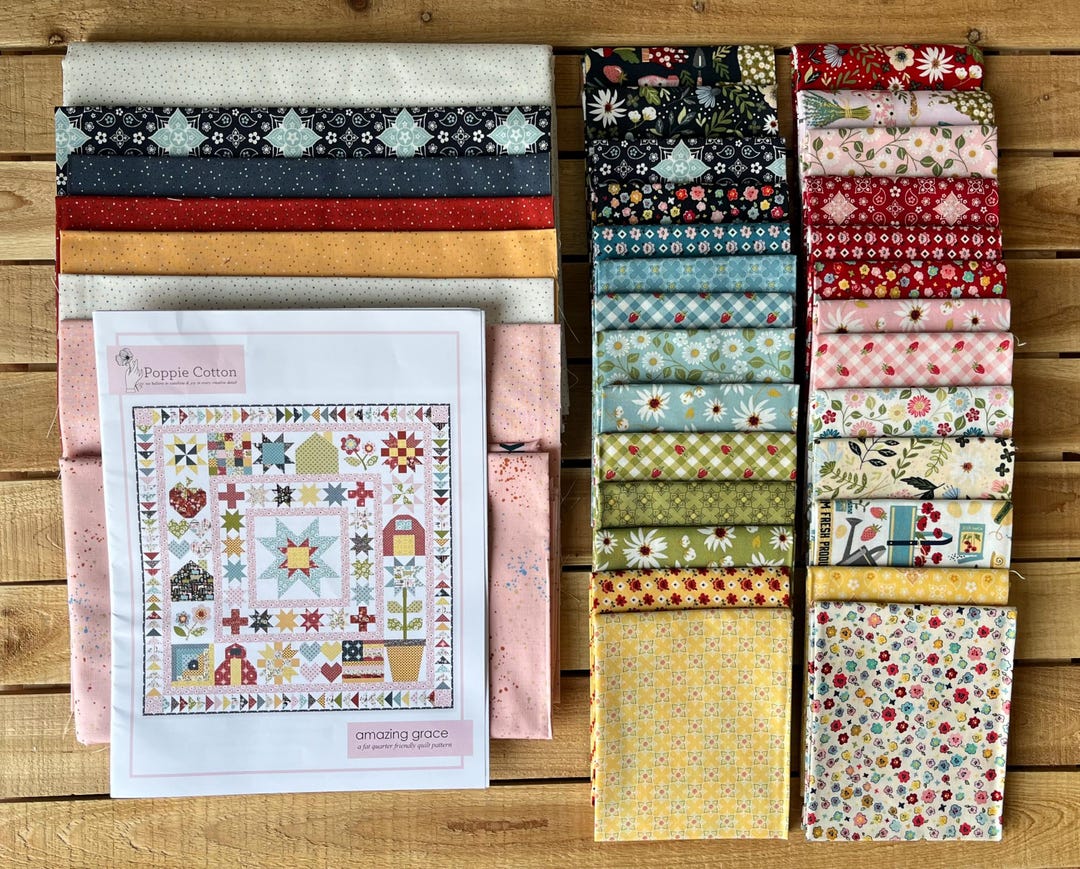 Amazing Grace Sampler Quilt Kit Featuring Farmgirls Unite Fabrics by ...