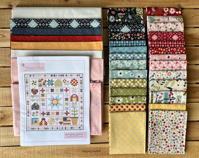 Amazing Grace Sampler Quilt Kit Featuring Farmgirls Unite Fabrics by ...