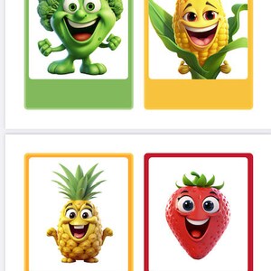 Fruit Style Flash Cards (qty:16) - Etsy