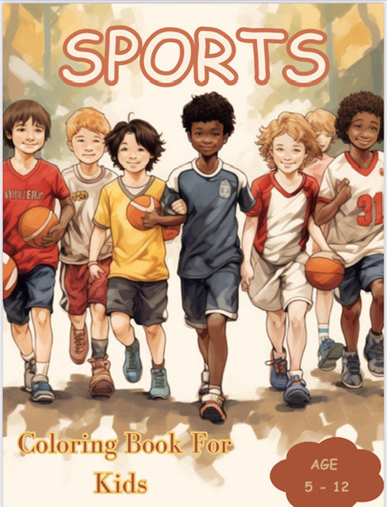 Sports Coloring Book - Etsy