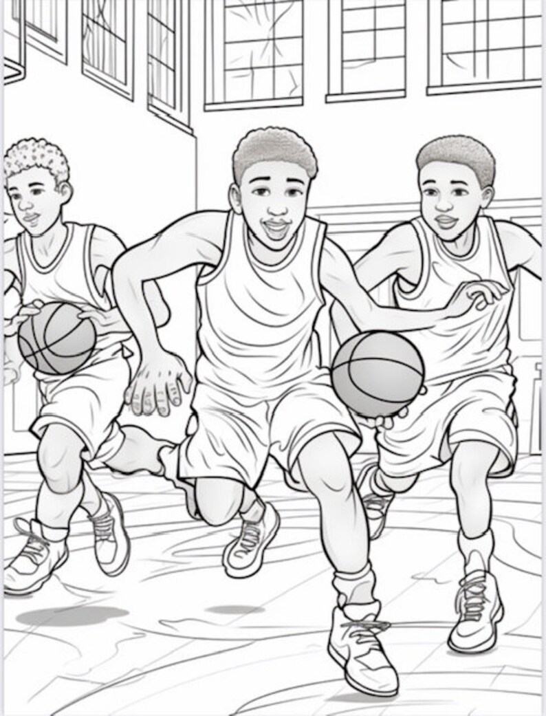 Sports Coloring Book - Etsy