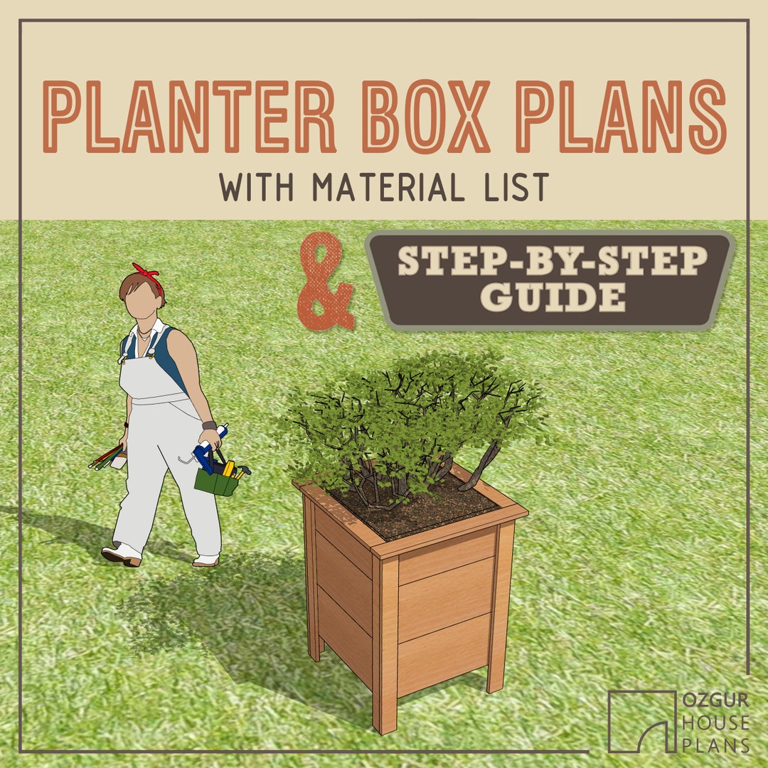 Planter Box DIY Plan - PDF Download - Build Instructions - Material ...