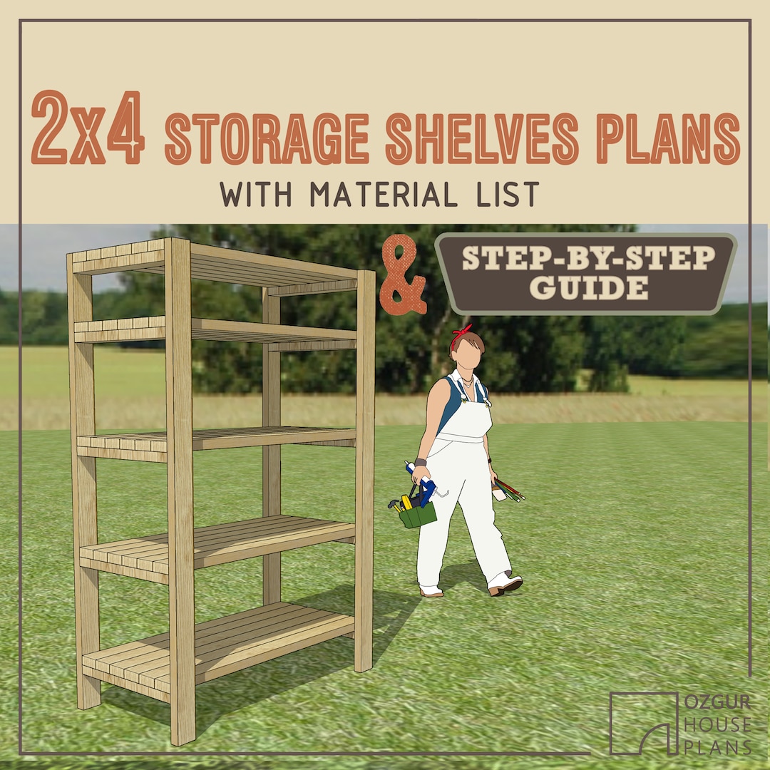 2x4 Storage Shelves DIY Plans & Build Instructions - Woodworking ...
