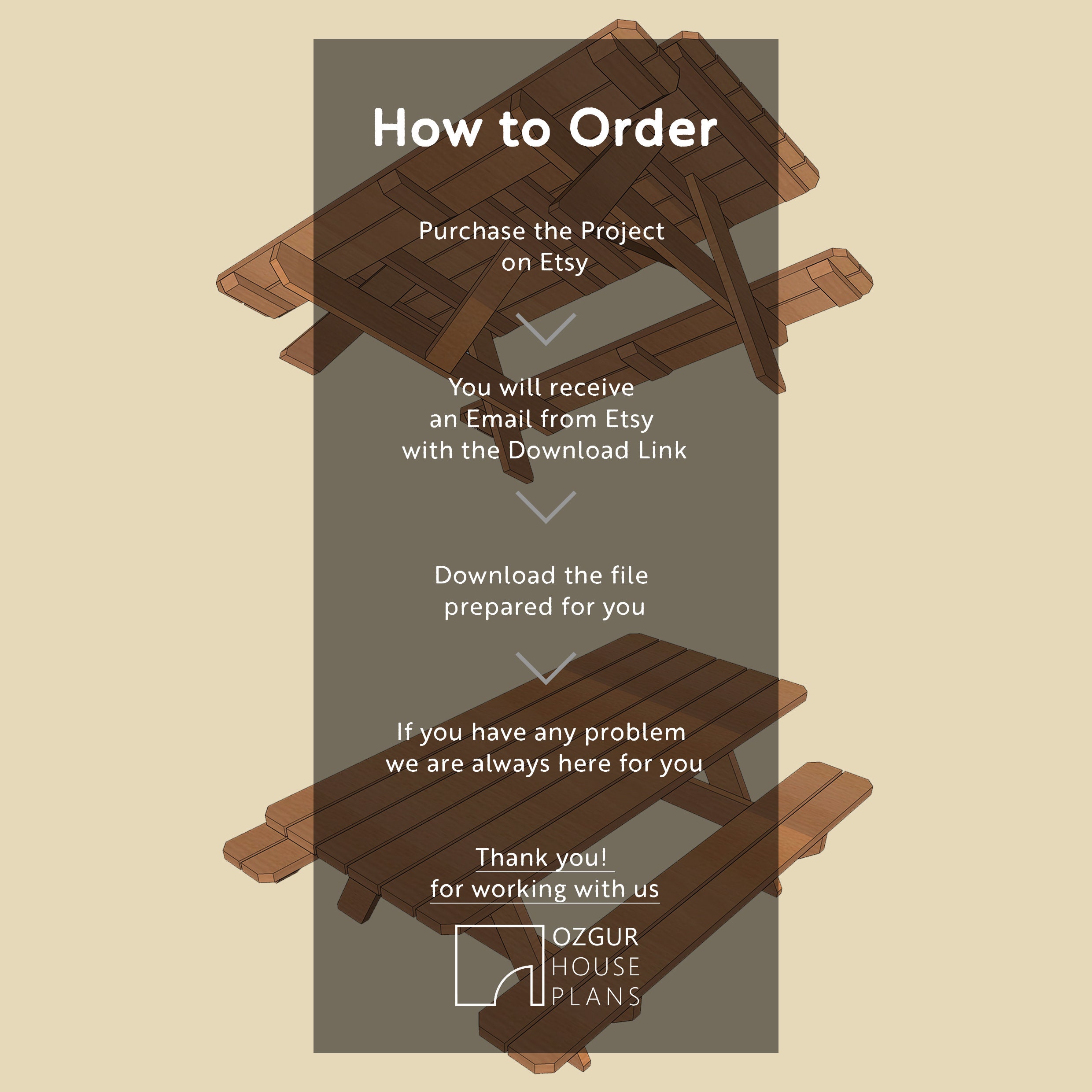 Traditional Outdoor Picnic Table DIY Plan - PDF Download - Build ...