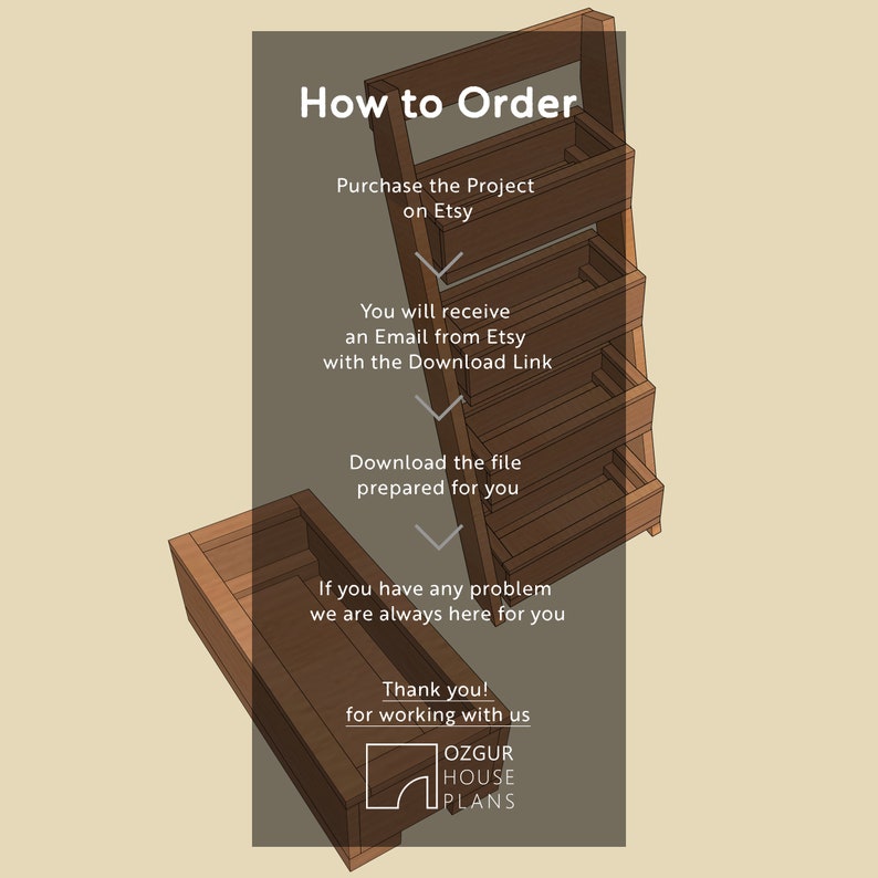 Vertical Garden, Ladder Planter DIY Plan - PDF Download - Build ...