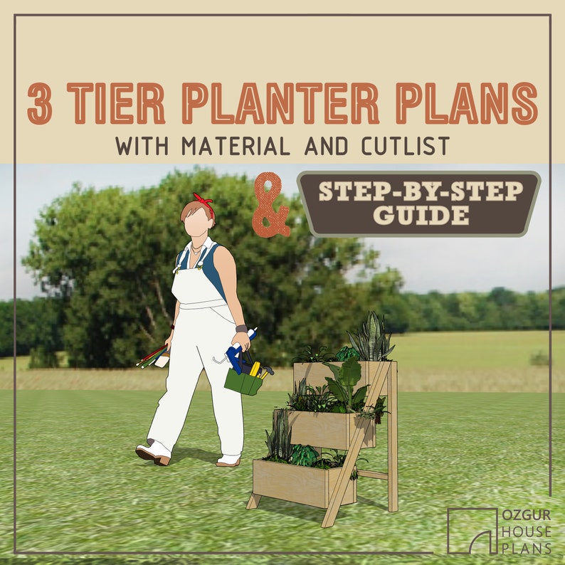 3 Tier Planter DIY Plans & Build Instructions Woodworking Blueprint ...